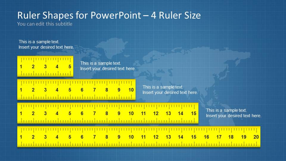 Ruler Shapes For Powerpoint Slidemodel Measurement Ideas World Map My