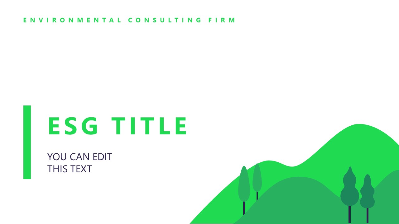 Title Slide with Tree Diagram - Environmental Consulting Template ...
