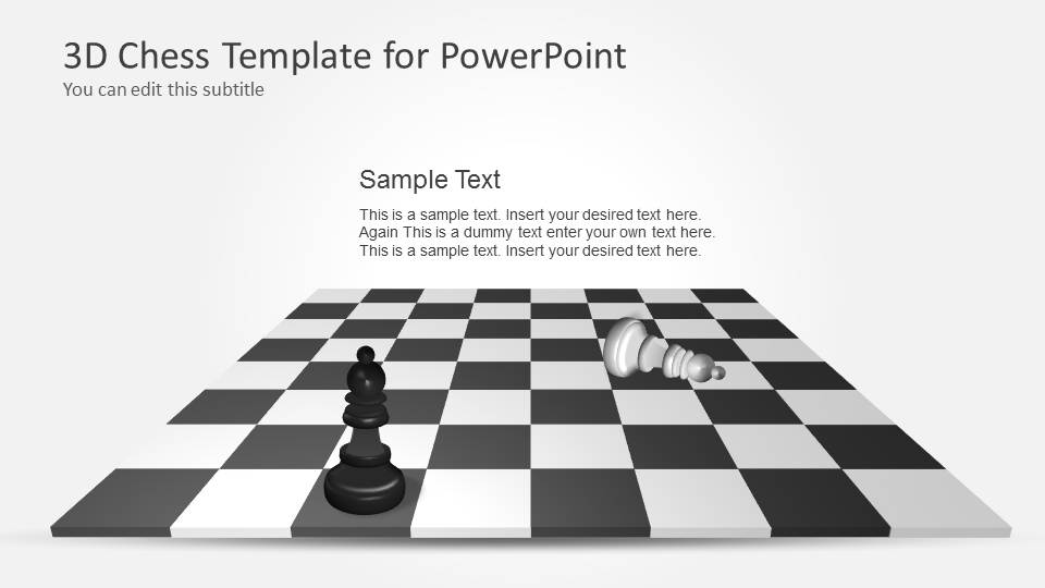 3D Chess PowerPoint Template with Full Set - SlideModel
