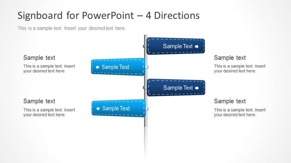 Signboard PowerPoint Template with Arrows - SlideModel