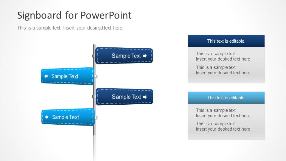 Signboard PowerPoint Template with Arrows - SlideModel