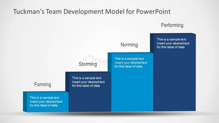 Team Development Model Slide Design with 4 Stairs for PowerPoint ...