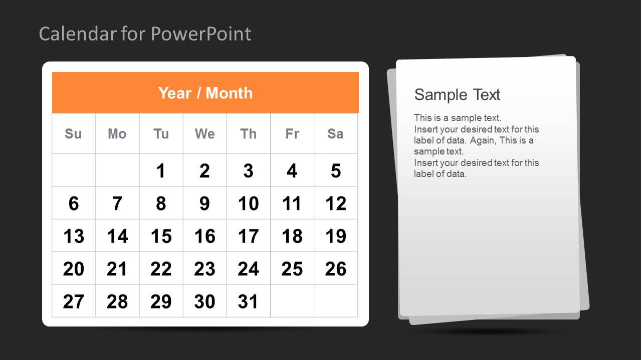 Calendar Template for PowerPoint - SlideModel