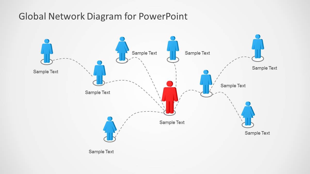 Global Network Diagram for PowerPoint - SlideModel Global Network Diagram for PowerPoint - SlideModel