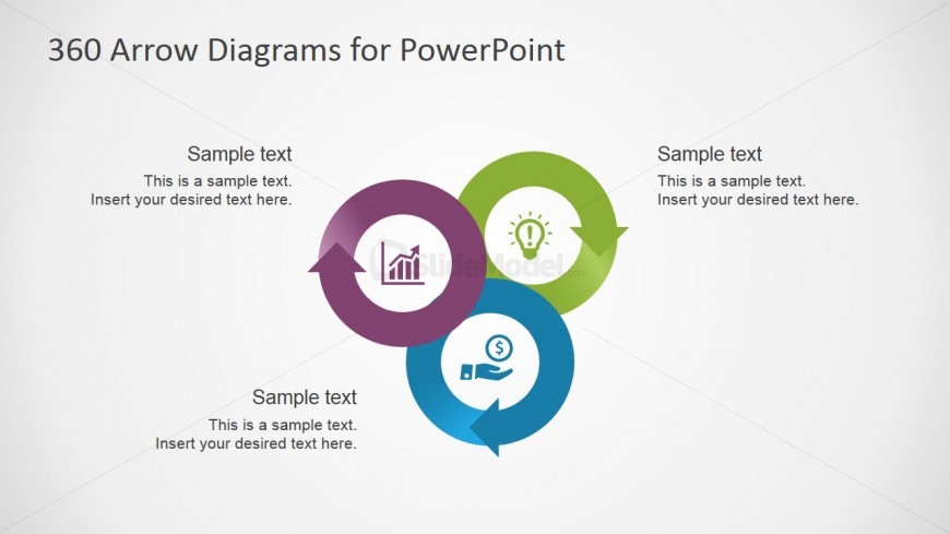 Three Connected 360 Loops for PowerPoint - SlideModel