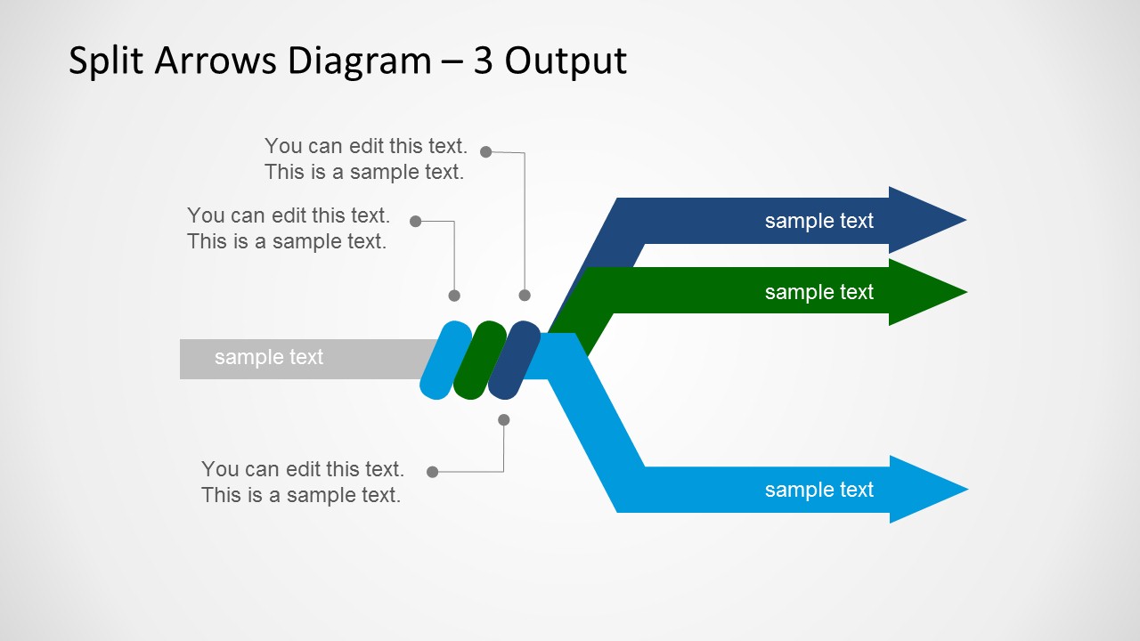 Split Arrows Diagram Template for PowerPoint - SlideModel