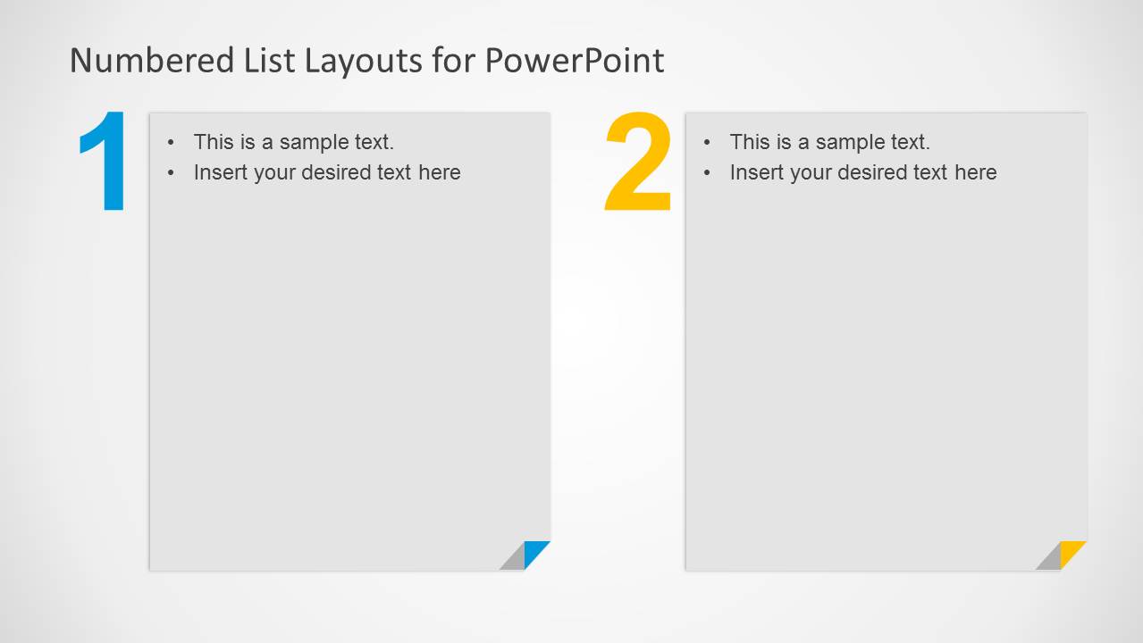 Numbered List Layout Template for PowerPoint - SlideModel