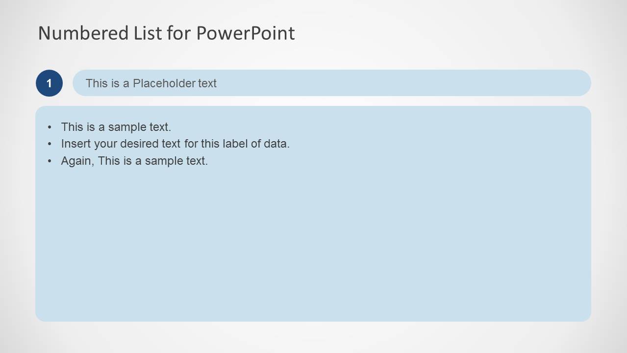Numbered List Template for PowerPoint - SlideModel