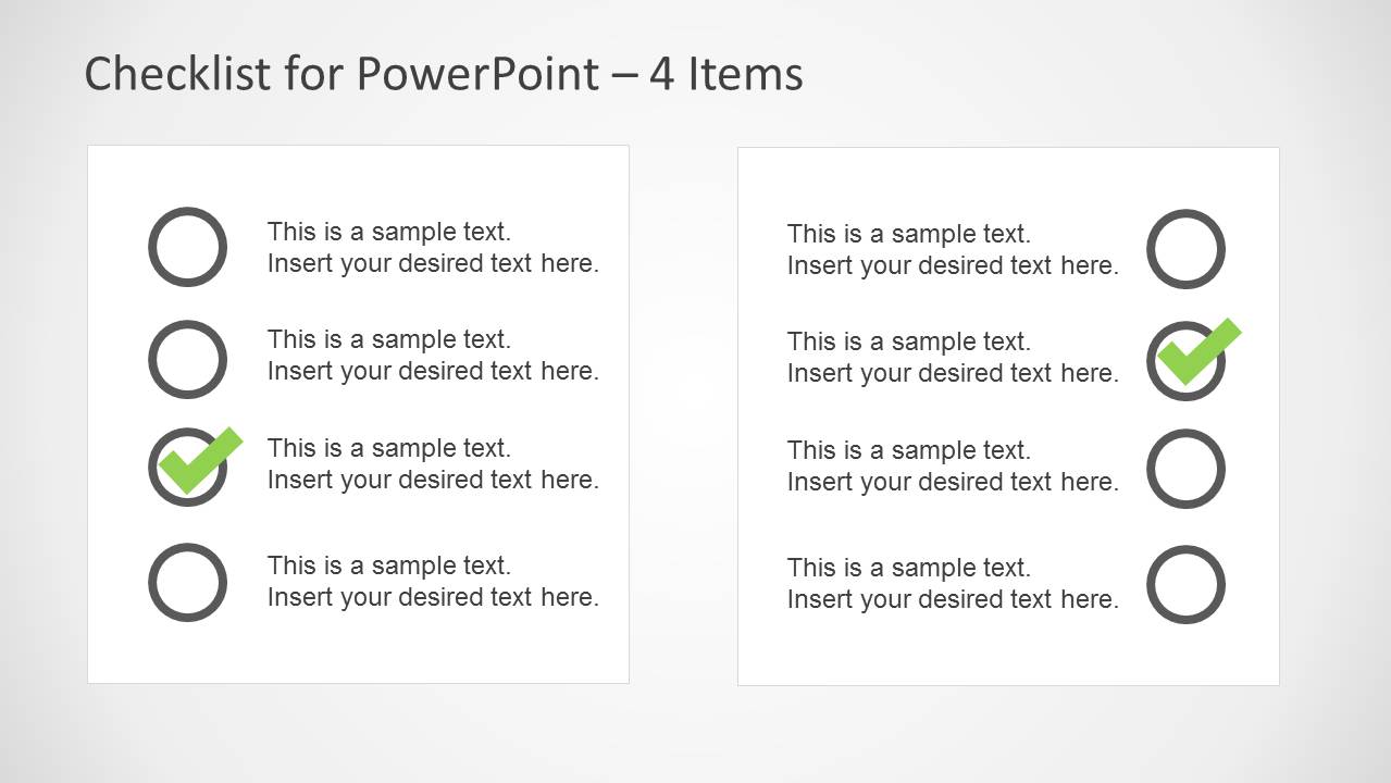 Checklist Layout Design For PowerPoint SlideModel