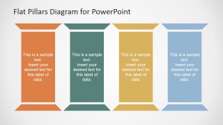 Flat Pillars Diagram for PowerPoint - SlideModel