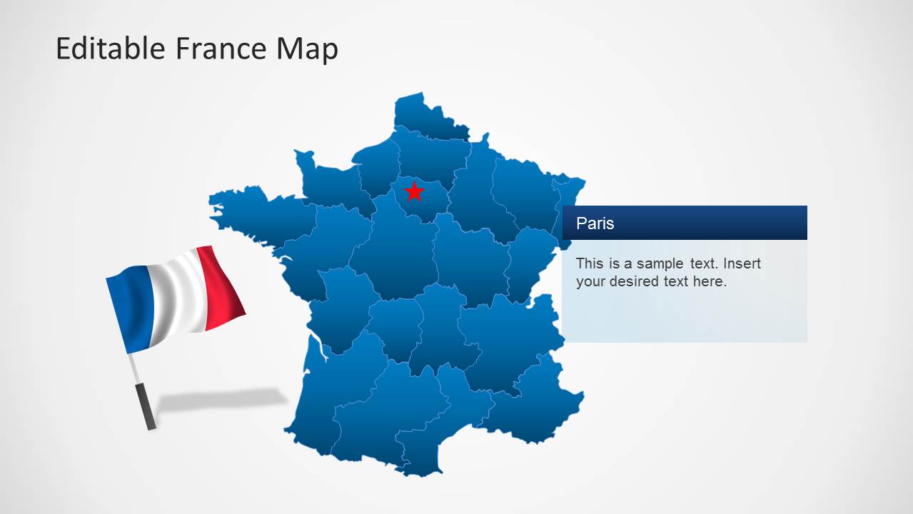 Editable France Map Template for PowerPoint - SlideModel