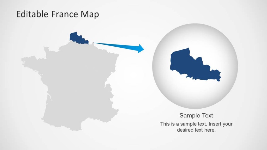 PowerPoint Map of France with State Highlight - SlideModel
