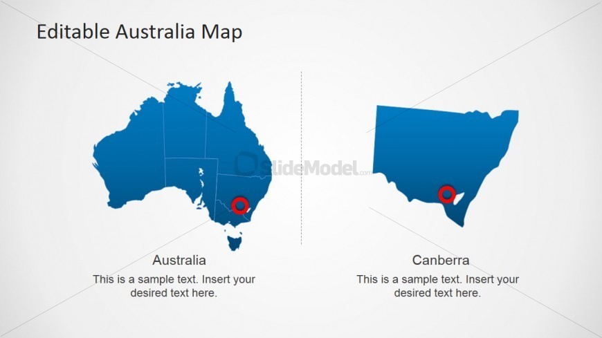 Editable Australia PPT Map with State - SlideModel