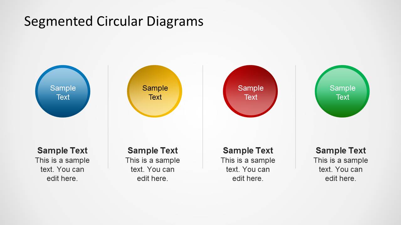 4 Step Segmented Circular Diagrams for PowerPoint - SlideModel 4 Step Segmented Circular Diagrams for PowerPoint - SlideModel