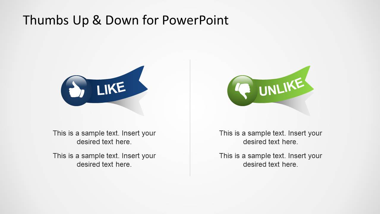 Thumbs Up & Down PowerPoint Template - SlideModel