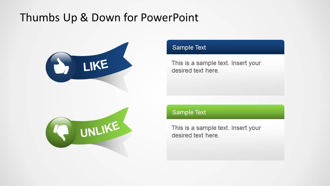 拇指向上和向下PowerPoint模板 - 木鱼查询