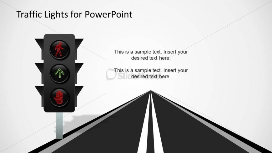 LED Traffic Lights and Road Slide Design for PowerPoint - SlideModel