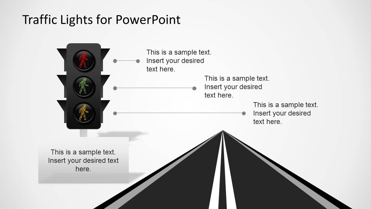Pedestrian Traffic Lights and Road Slide Design - SlideModel