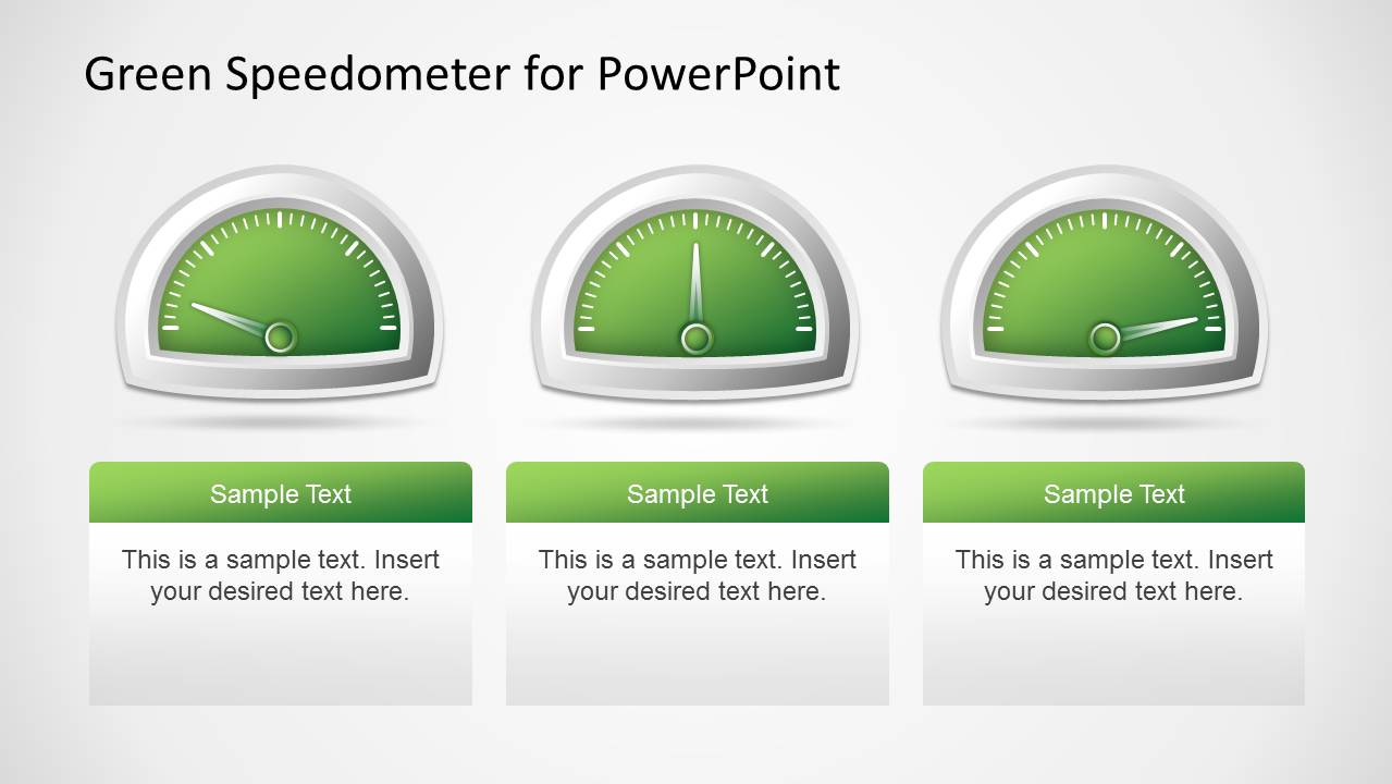 Green Speedometer Template for PowerPoint - SlideModel