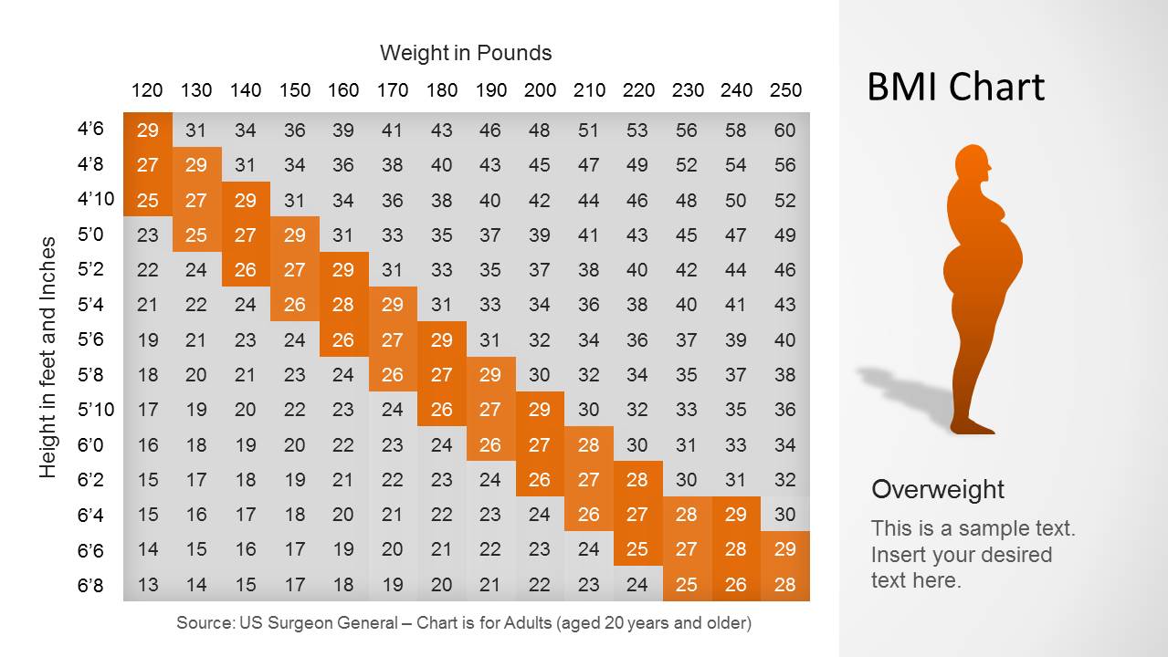 BMI Chart Template for PowerPoint - SlideModel