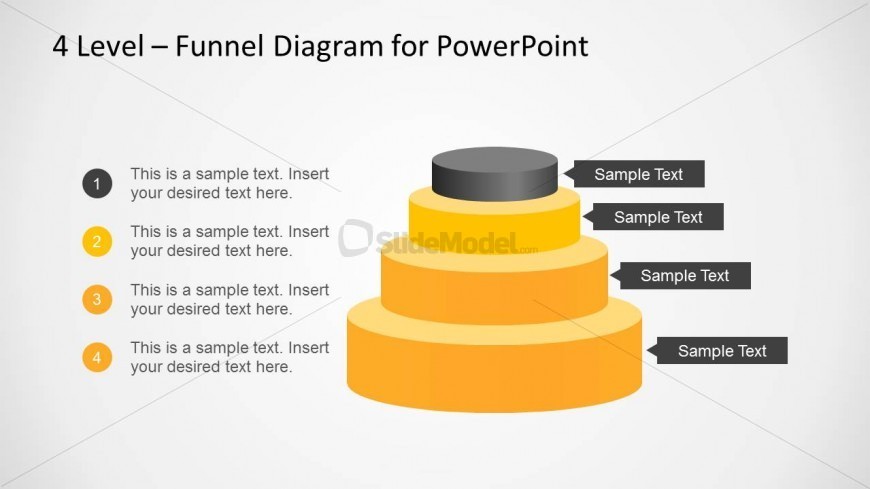 4 Levels Flat Pyramid Diagram Template For Powerpoint 4 Levels Flat Pyramid Diagram Template For Powerpoint