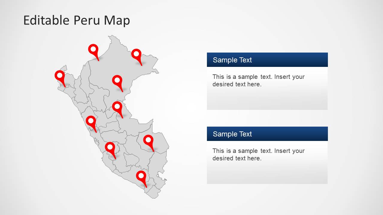 Editable Peru Map Template for PowerPoint - SlideModel