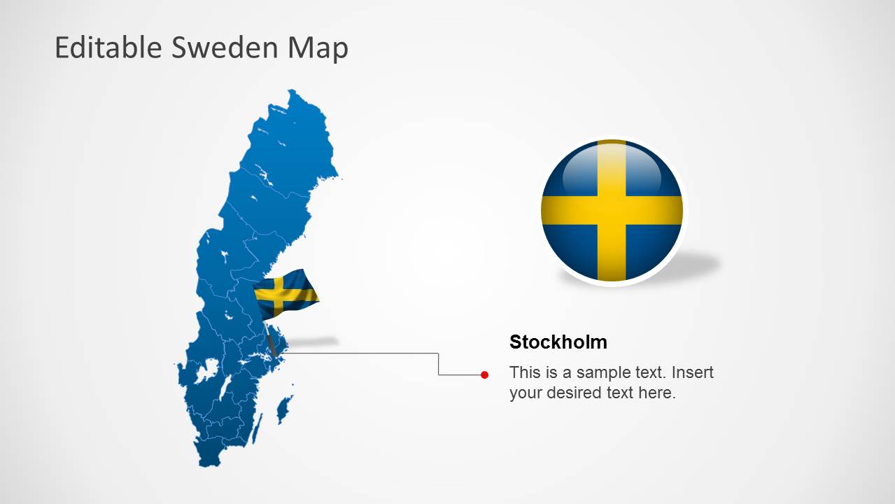 Editable Sweden Map Template for PowerPoint - SlideModel