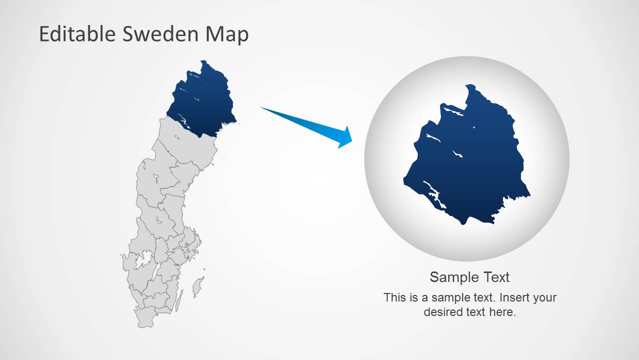 Editable Sweden Map Template for PowerPoint - SlideModel