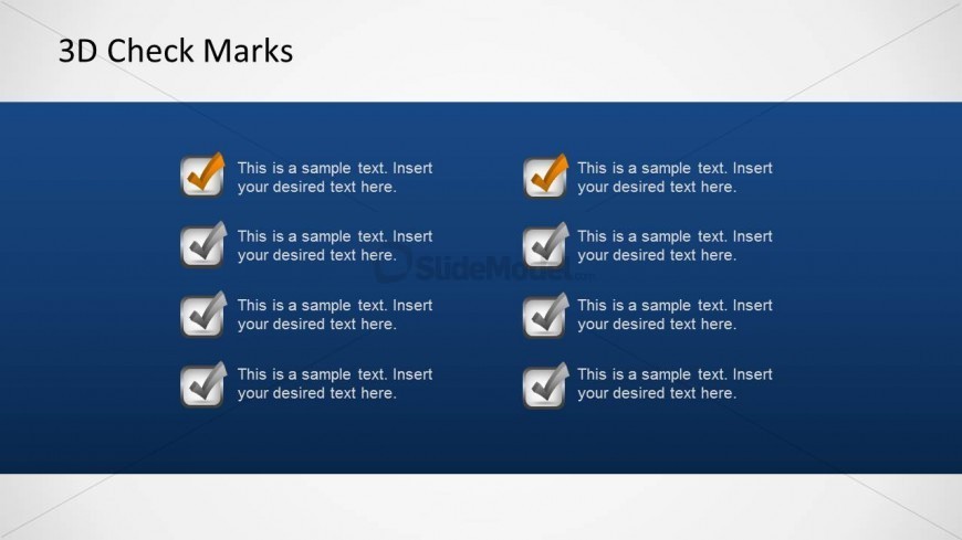 Task List PowerPoint Slide Design with 8 Check Marks - SlideModel