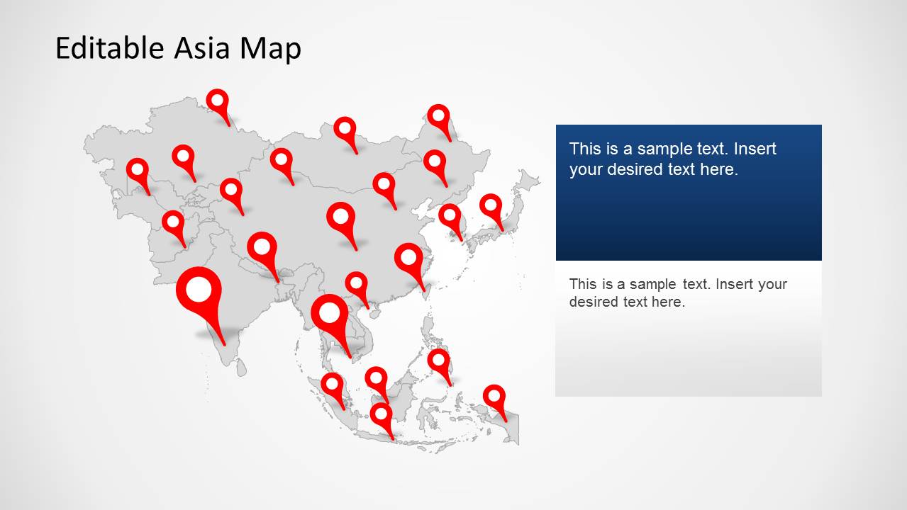 Asia Map Template for PowerPoint - SlideModel