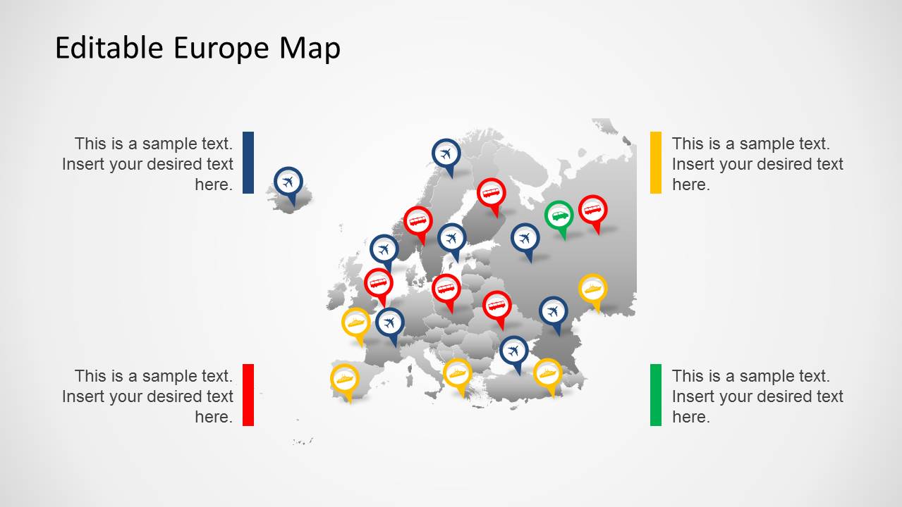 Europe Map Template for PowerPoint - SlideModel