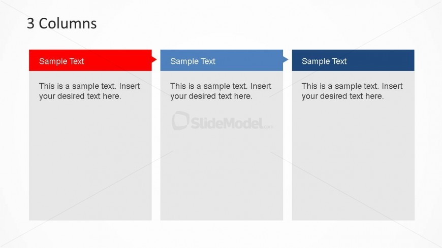 Three Textboxes With Titles Slidemodel 