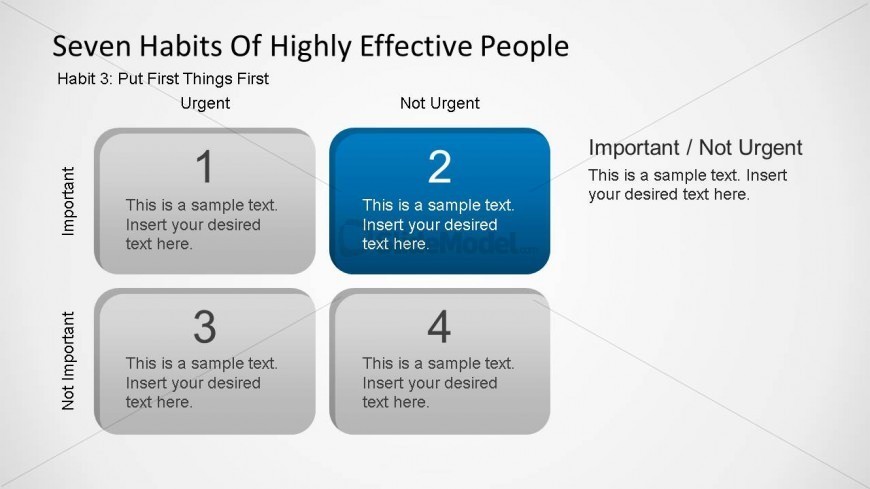 Seven Habits of Highly Effective People - Habit Three Shapes - SlideModel