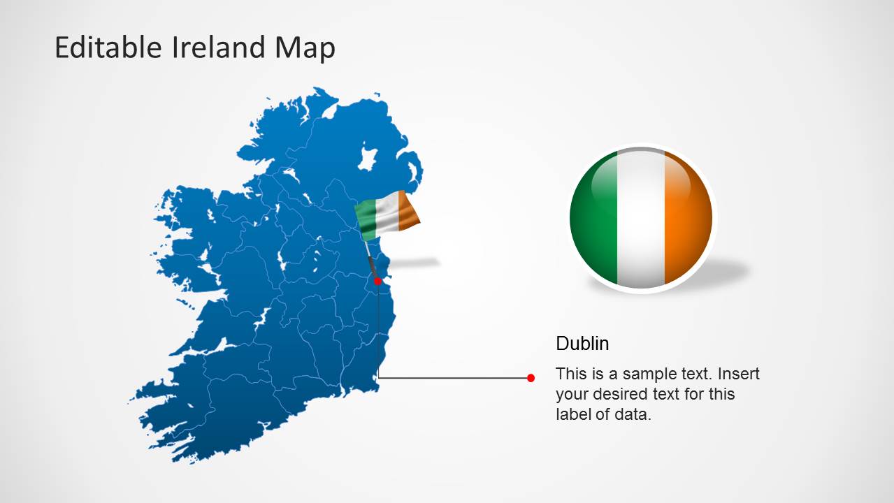 Editable Ireland Map Template for PowerPoint - SlideModel