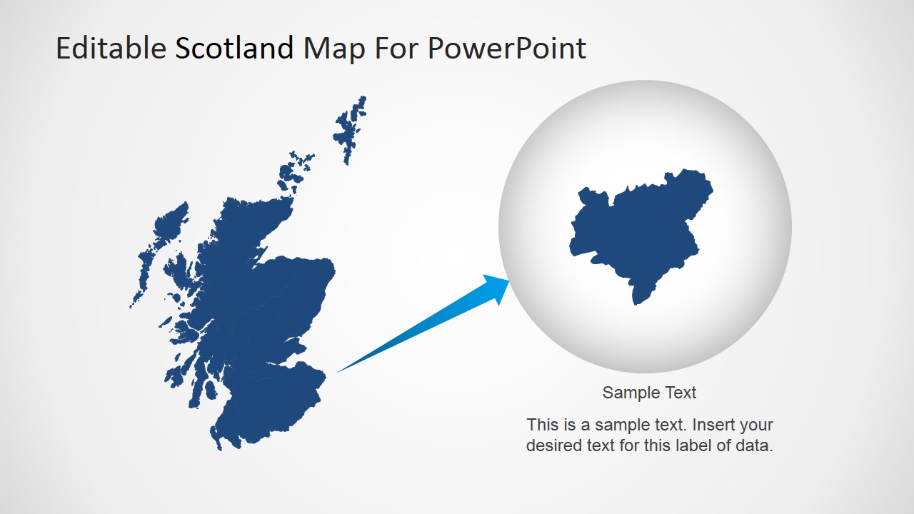 Editable Scotland PowerPoint Map - SlideModel