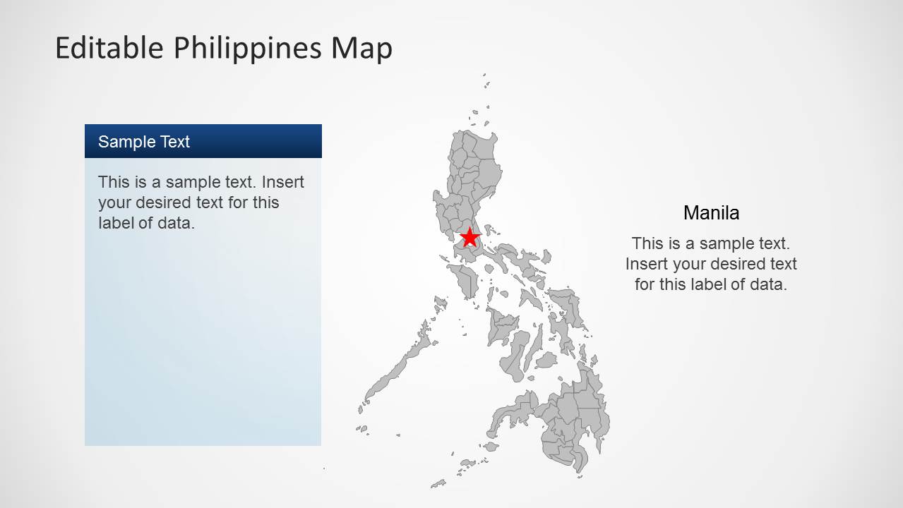 Editable Philippines Map Template for PowerPoint - SlideModel