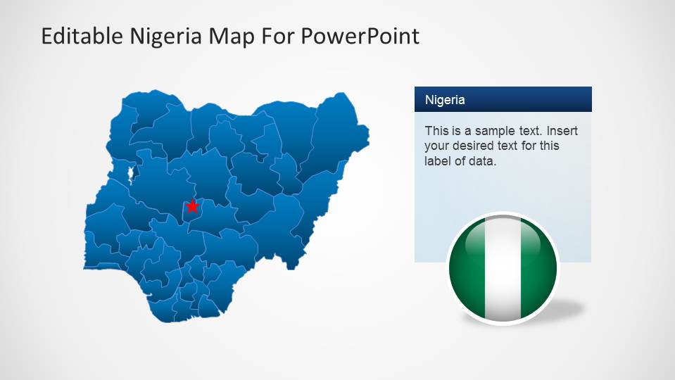 Editable Nigeria PowerPoint Map - SlideModel