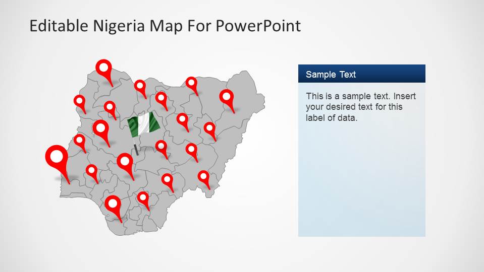Editable Nigeria PowerPoint Map - SlideModel