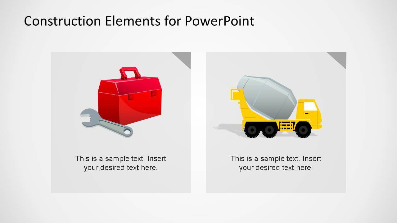 Construction Elements PowerPoint Shapes
