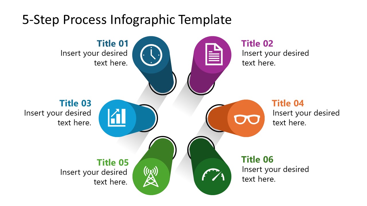 5-Step Process Infographic Template for PowerPoint