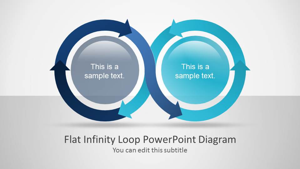 Flat Infinity Loop PowerPoint Diagram SlideModel