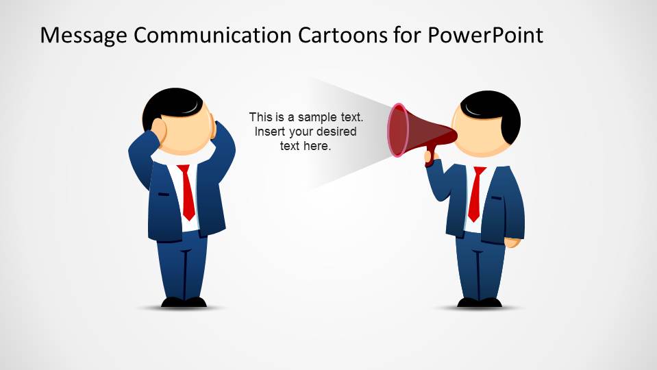 Message Communication Cartoons for PowerPoint - SlideModel