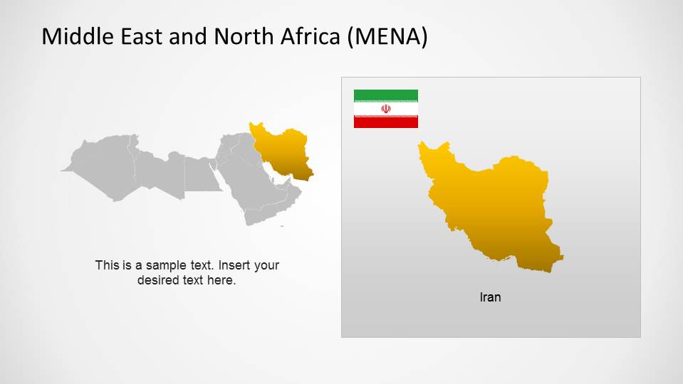 Middle East & North Africa Map Template for PowerPoint - SlideModel