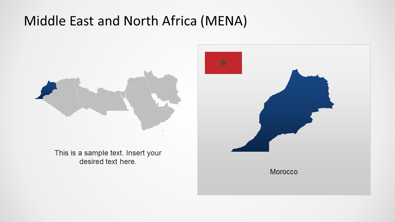 Middle East & North Africa Map Template for PowerPoint - SlideModel