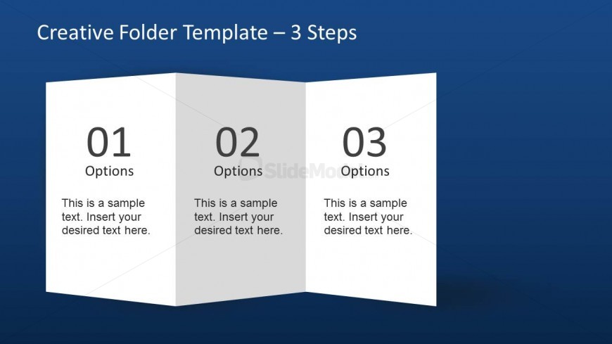 Creative Folder Paper with 3 Fold Brochure - SlideModel