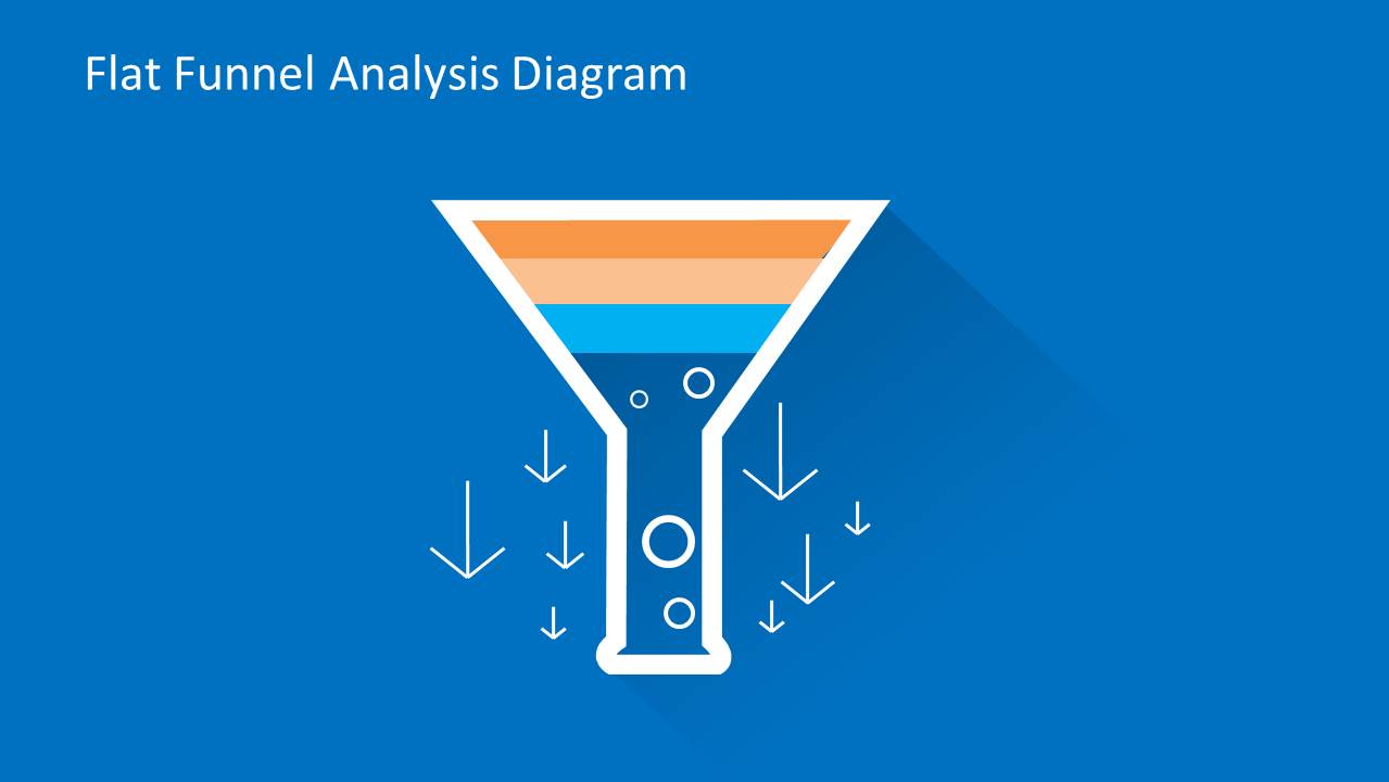 Flat Funnel Analysis Diagram Template for PowerPoint - SlideModel