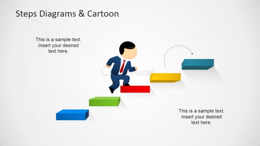 Mike Jumping Steps Slide Design for PowerPoint - SlideModel