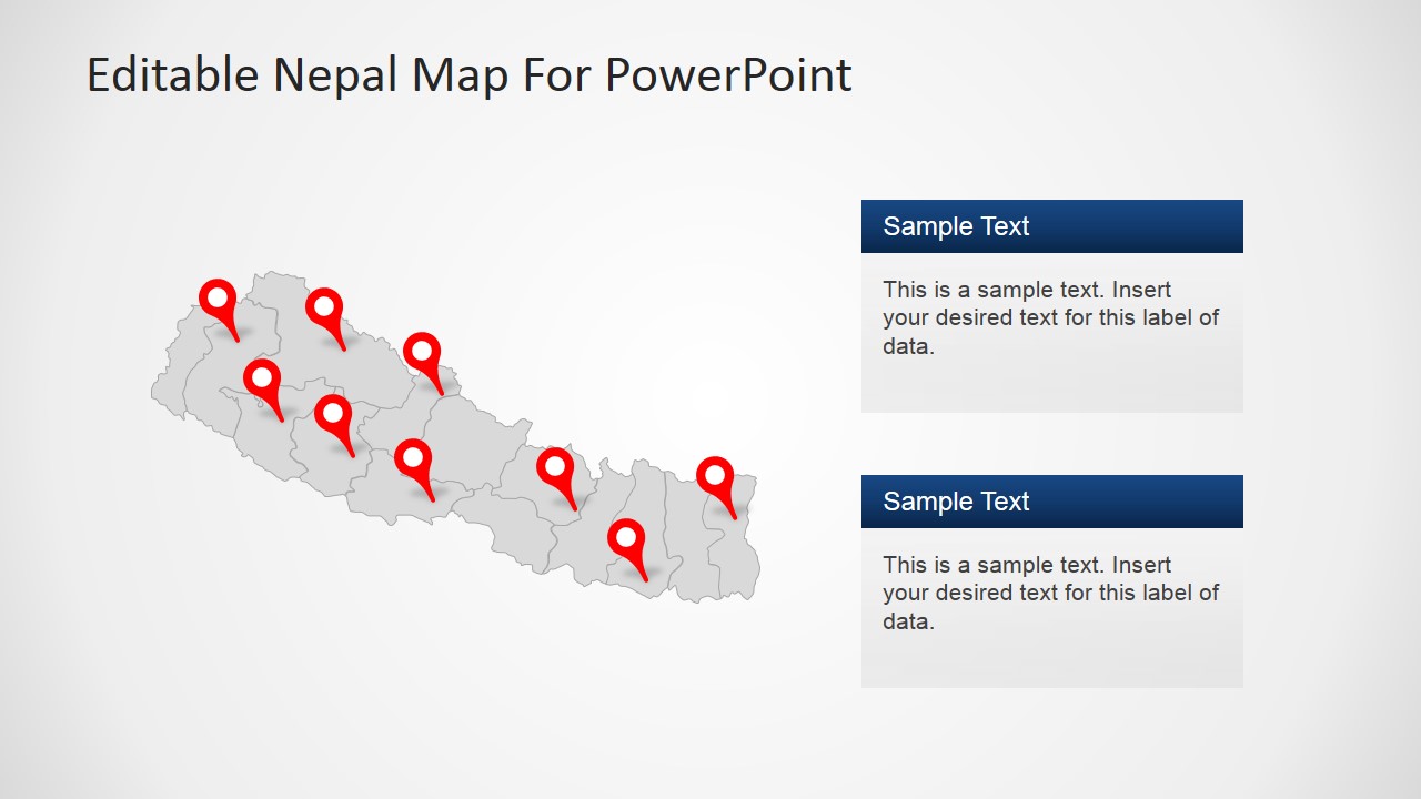 Nepal PowerPoint Map - SlideModel