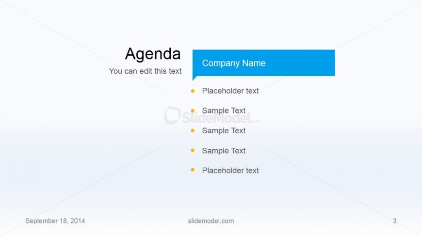 Flat Business Template Agenda Slide Design - SlideModel