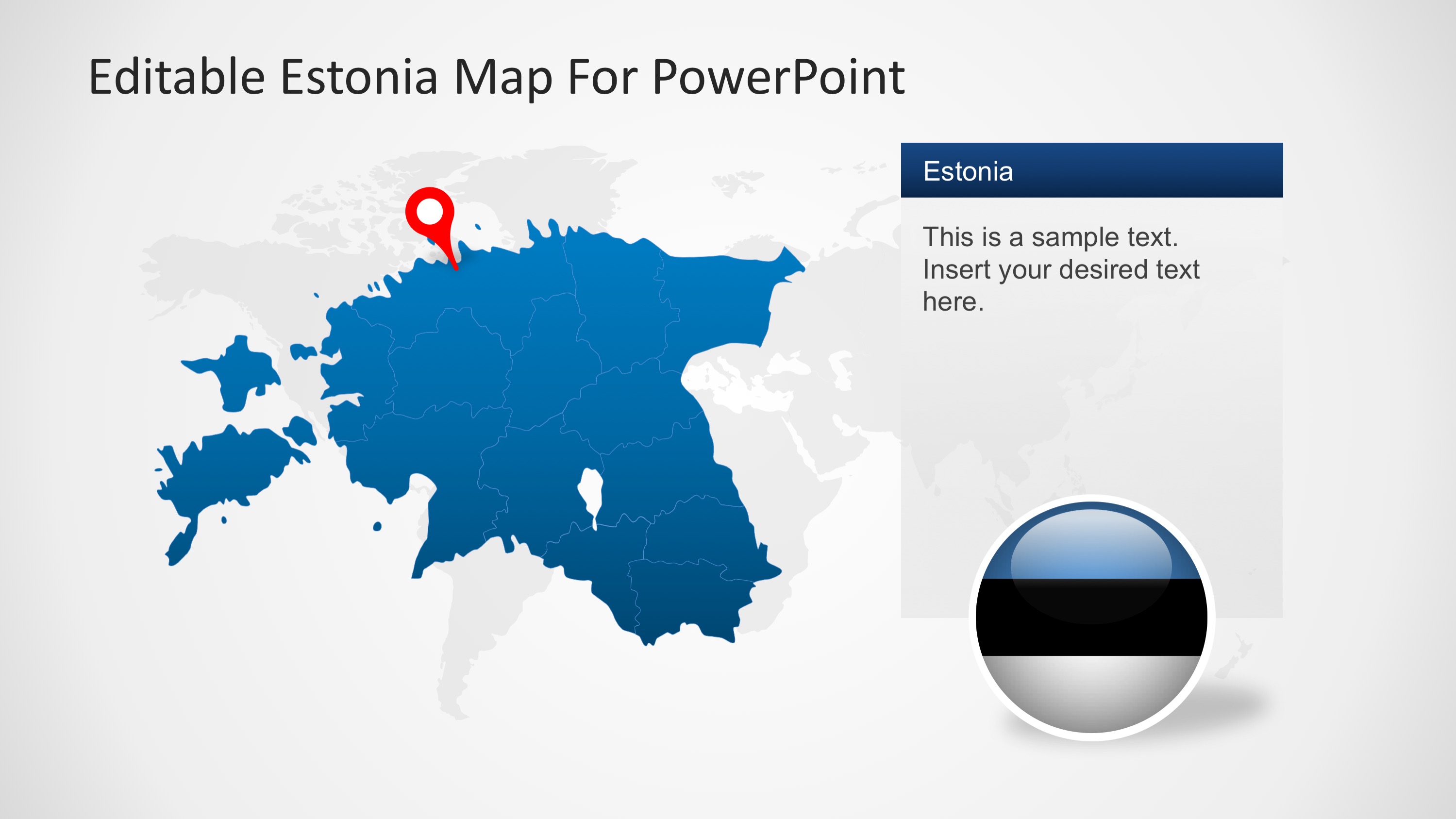 Editable Estonia Map for PowerPoint - SlideModel